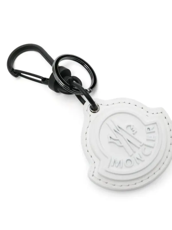 Moncler Embossed-logo Leather Keyring