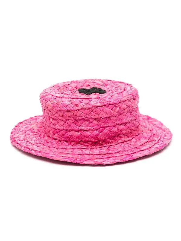PATOU Small Woven-raffia Boat Hat - Pink