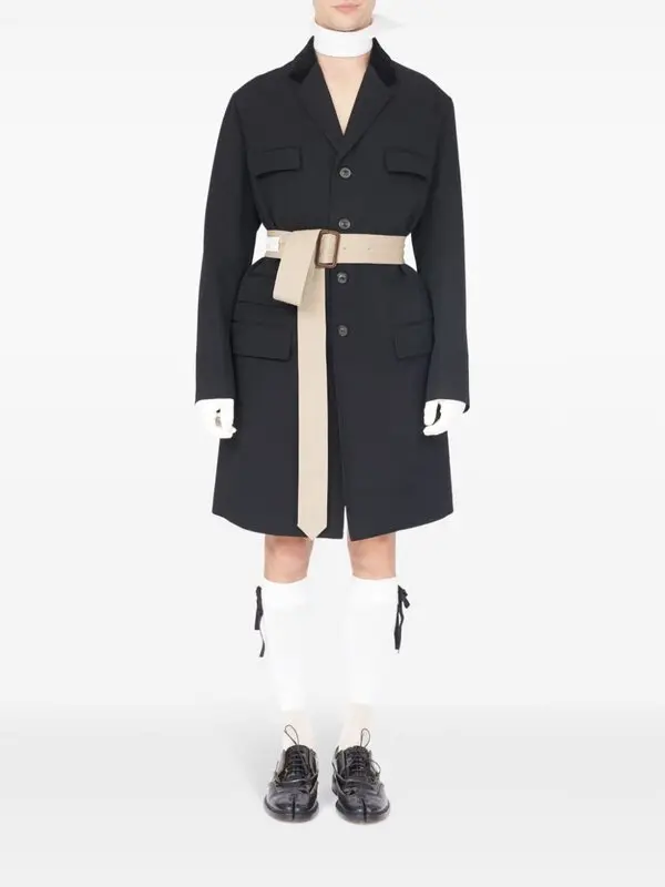 MAISON MARGIELA Two-tone Belted Coat