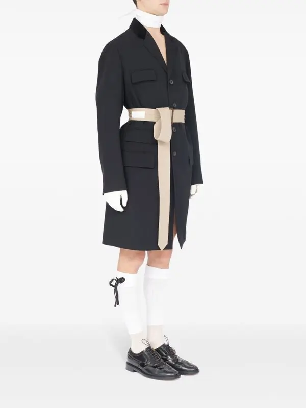 MAISON MARGIELA Two-tone Belted Coat
