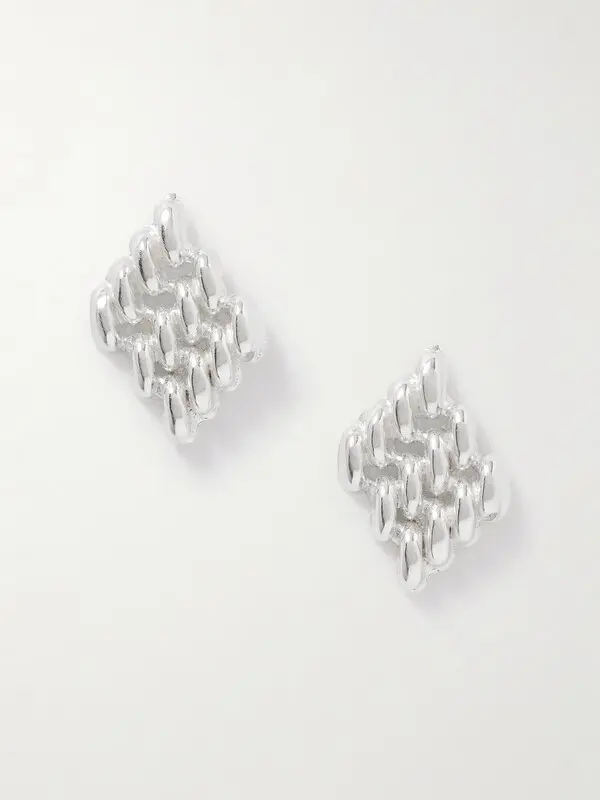 YSSO Chain Link Sterling Earrings - Silver