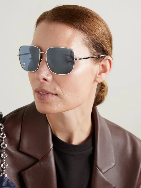 Celine Triomphe Crystal-embellished Sunglasses