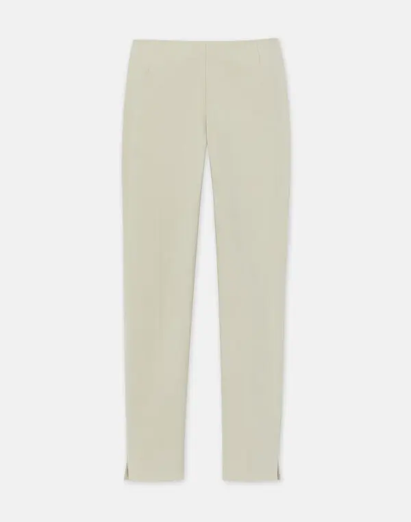 Lafayette 148 New York Cotton Stretch Twill High-rise Cropped Pants - Khaki