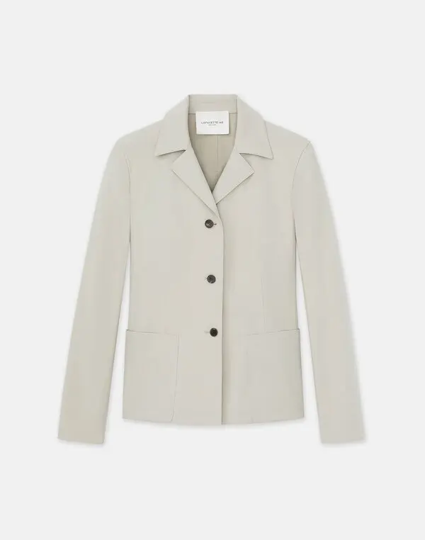 Lafayette 148 New York Cotton Stretch Twill Fitted Blazer