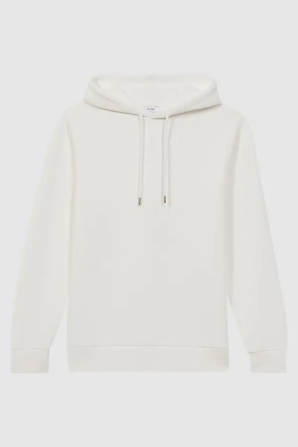 REISS Fabien Premium Interlock-jersey Hoodie