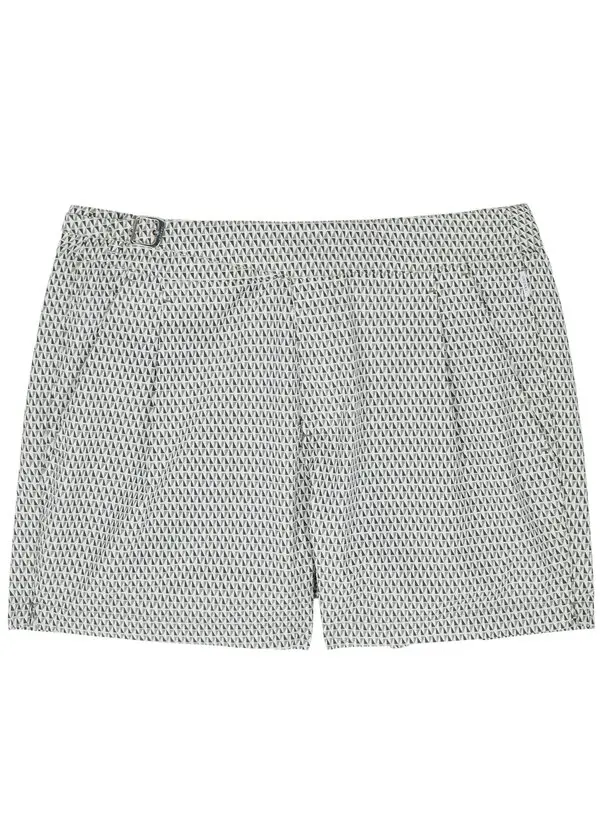 GUSARI The London Printed Shell Swim Shorts - Grey