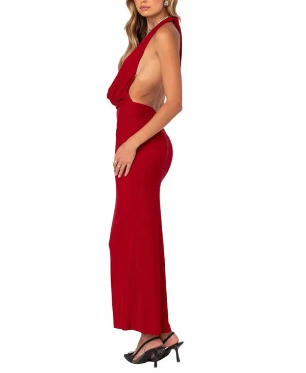 strapless open back dress White Stripe Print Open Back Sleeveless Maxi Dress with Slits – HannaBanna  Clothing main image 0