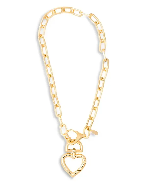 KENNETH JAY LANE Heart Pendant Necklace - Gold