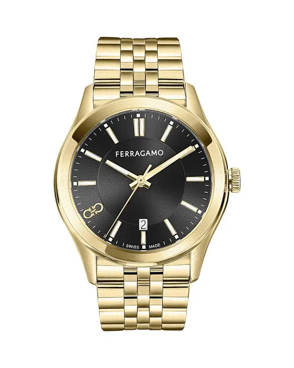 FERRAGAMO Classic 42mm Watch - Black/gold