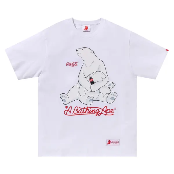 A BATHING APE X Coca-cola Polar Bear Tee - White