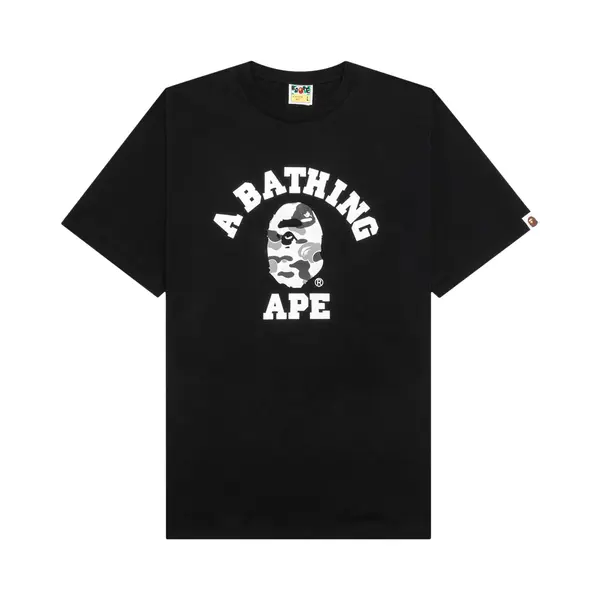 A BATHING APE Abc Camo College Tee - Black