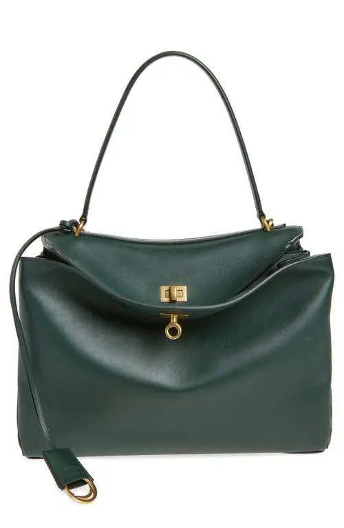 Balenciaga Medium Rodeo Leather Handbag - 3614 Pine Green