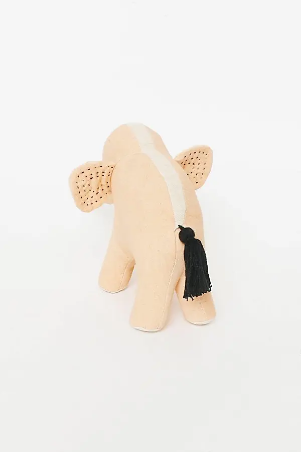 ANCHAL Kantha Handmade Stuffed Elephant - Blush