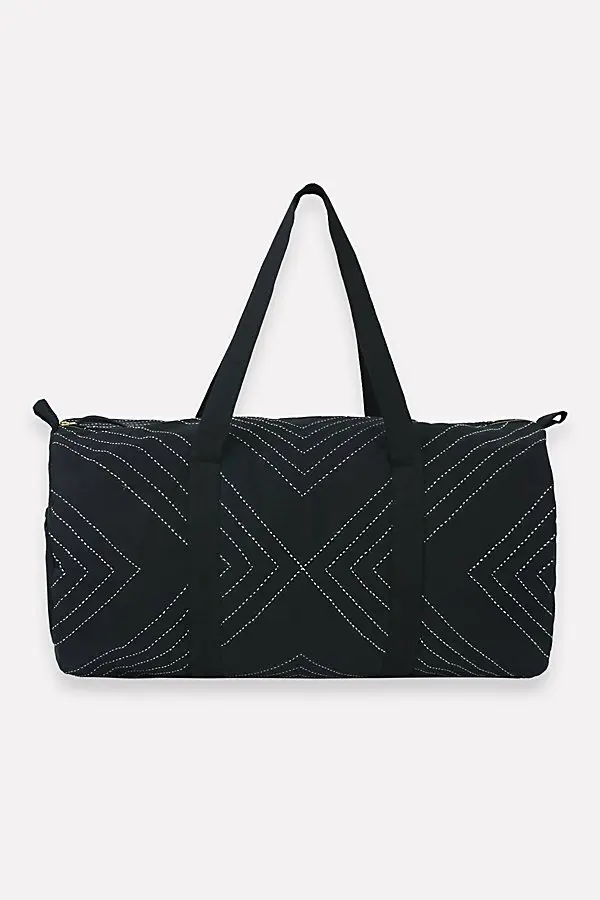 ANCHAL Arrow-stitch Weekender Duffle Bag - Charcoal