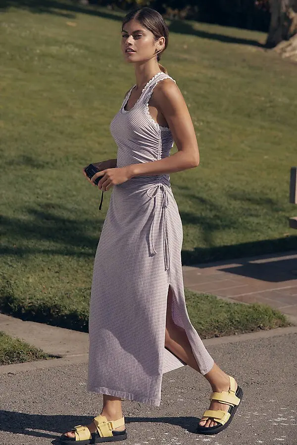 womens khaki midi dress THE FRANKIE Shop