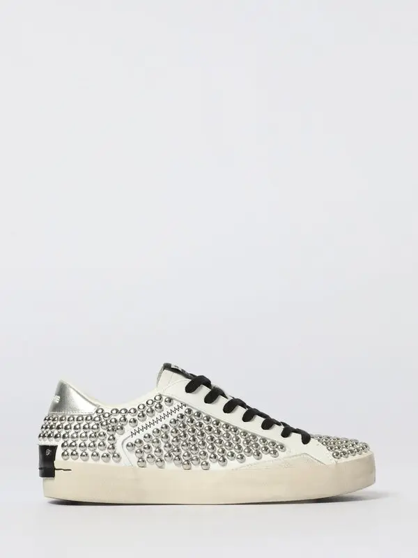 CRIME LONDON Studded Sneakers - White