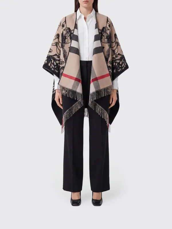 Burberry Double Wool Cape - Beige