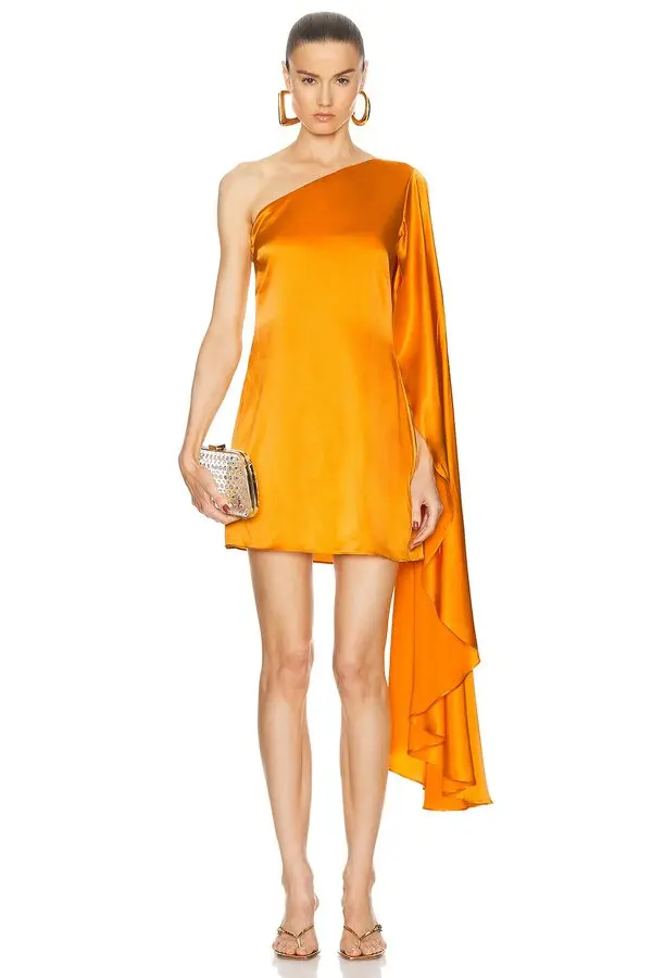 Cult Gaia Enza One Shoulder Dress In Marmalade - 44% Off | Editorialist
