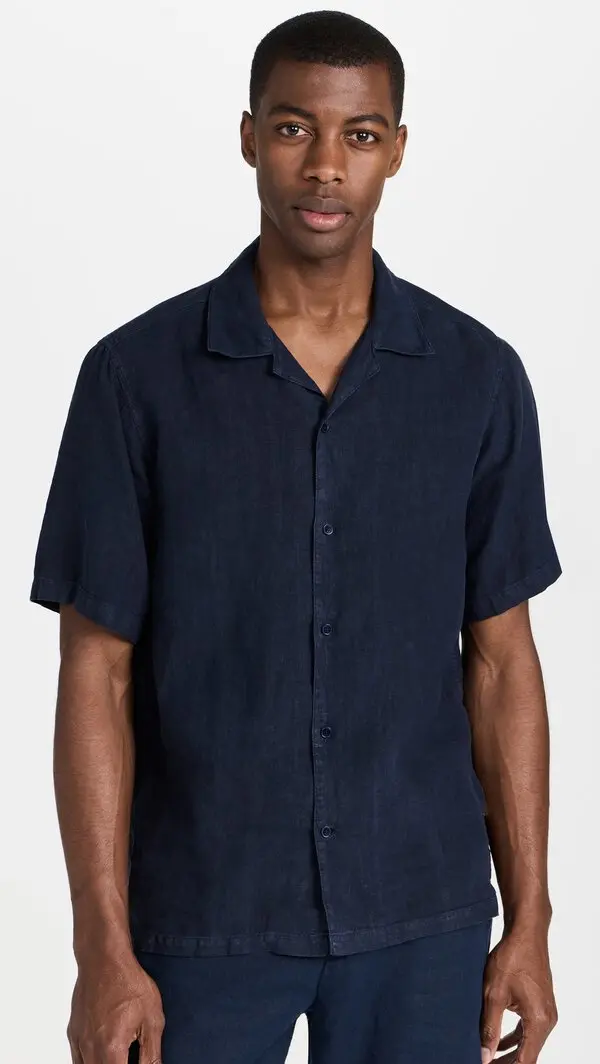 Nn07 Julio Linen Camp Shirt