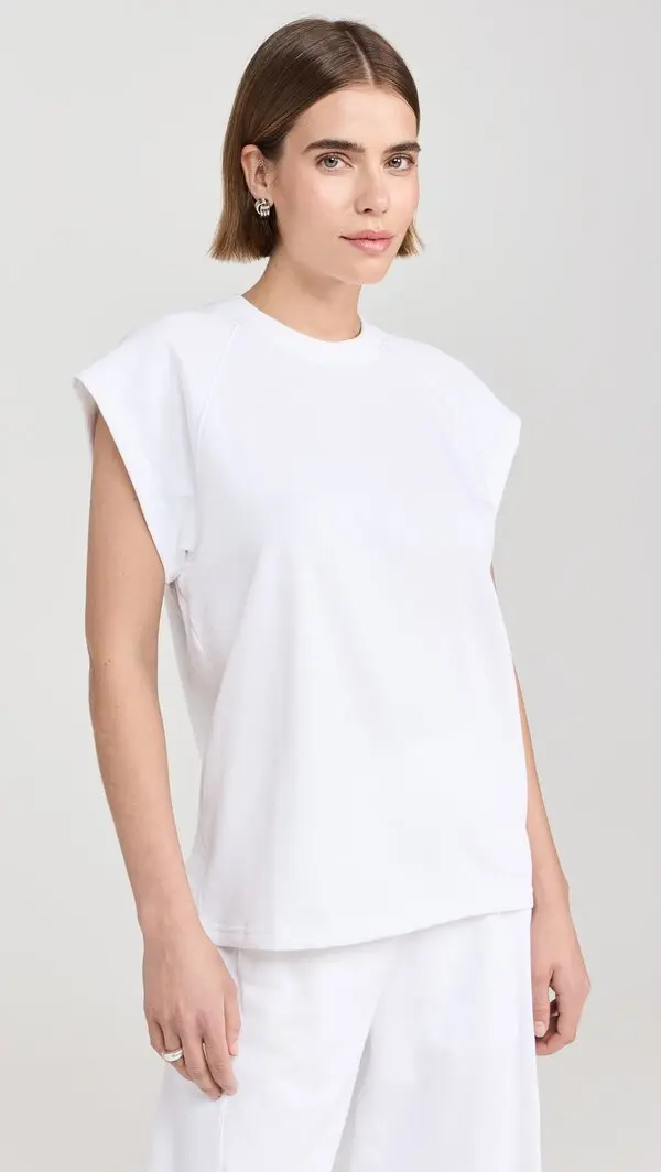 Tibi Sleeveless Easy Top - White