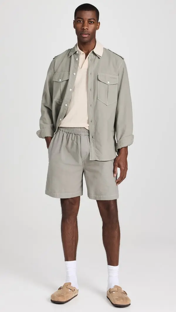 Nn07 Ryan Cotton Linen Polo - Oat