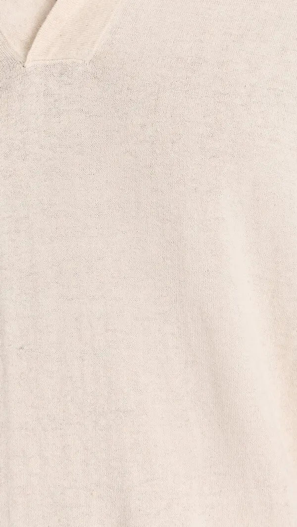 Nn07 Ryan Cotton Linen Polo - Oat