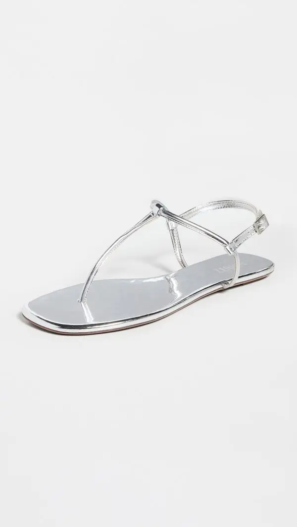 Schutz Elsha Thong Sandals - Prata