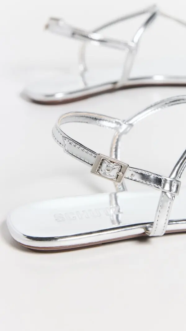 Schutz Elsha Thong Sandals - Prata