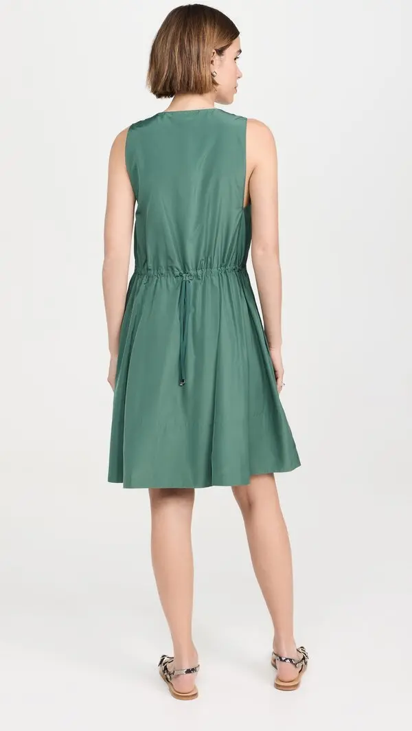 Tibi Italian Sporty Tank Dress In Dark Hunter Green - 75% Off | Editorialist