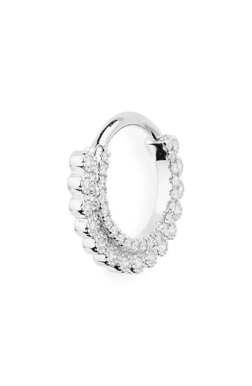 MARIA TASH Apsara Single Diamond Hoop Earring - White Gold