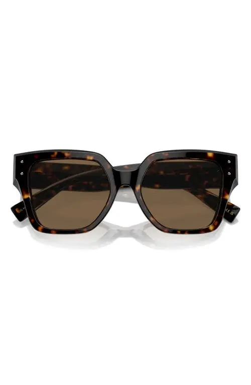 Dolce & Gabbana 52mm Square Sunglasses - Havana