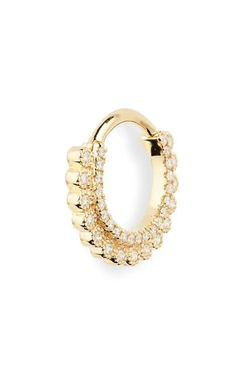 MARIA TASH Apsara Single Diamond Hoop Earring - Yellow Gold