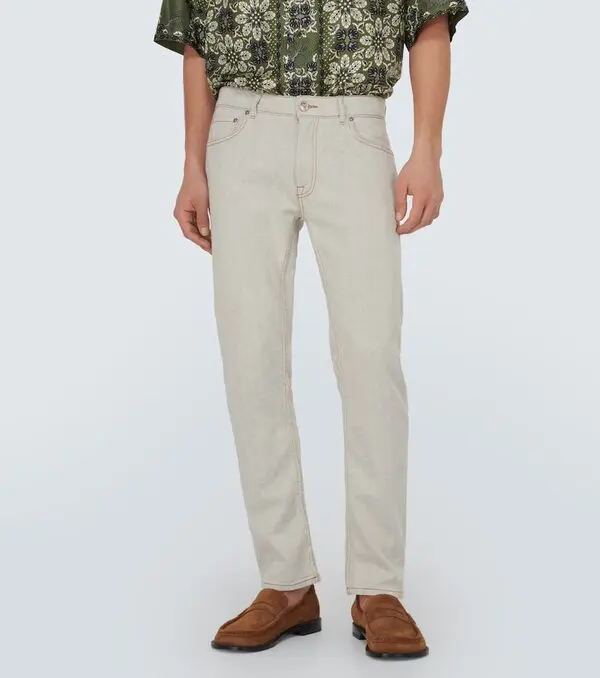 Etro Straight Leg Jeans - White