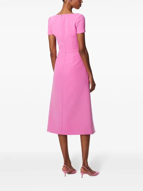 Carolina Herrera Bow-detail Square-neck Midi Dress