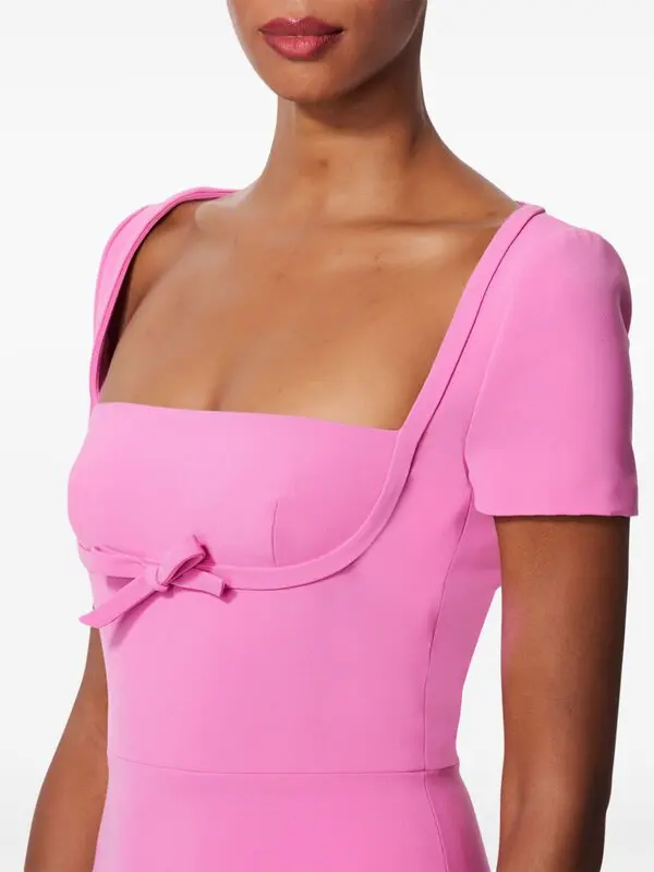 Carolina Herrera Bow-detail Square-neck Midi Dress