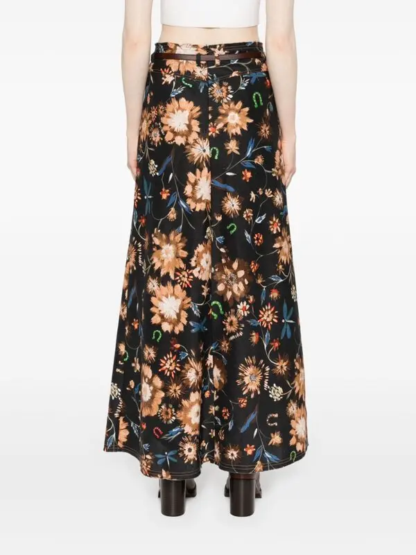 Dorothee Schumacher Floral-print Linen Midi Skirt