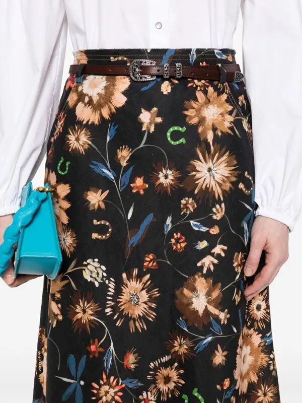 Dorothee Schumacher Floral-print Linen Midi Skirt