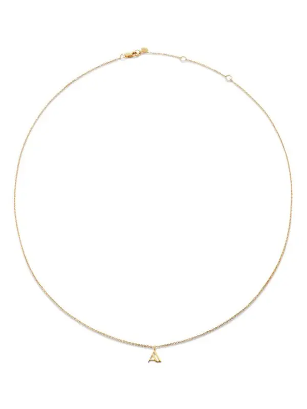 Monica Vinader 14kt Yellow Initial 'a' Necklace - Gold