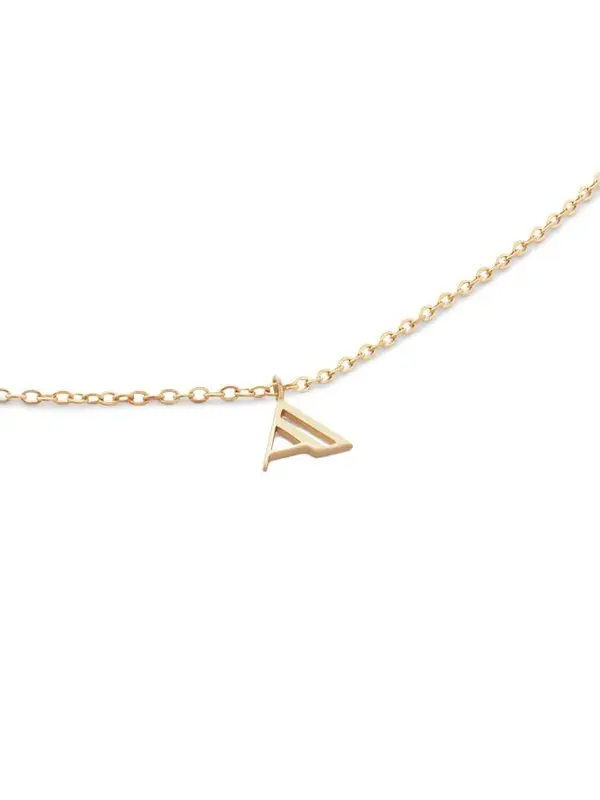 Monica Vinader 14kt Yellow Initial 'a' Necklace - Gold