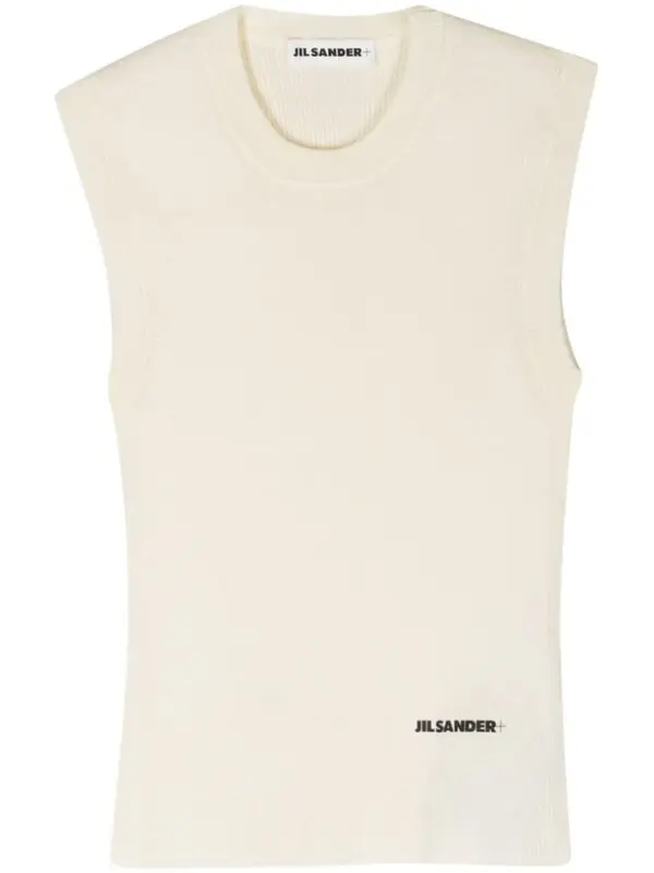 JIL SANDER Ribbed Crop Top