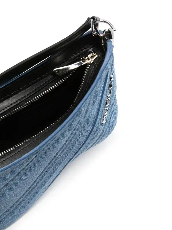 MUGLER Small Spiral Curve 01 Crossbody Bag - Blue