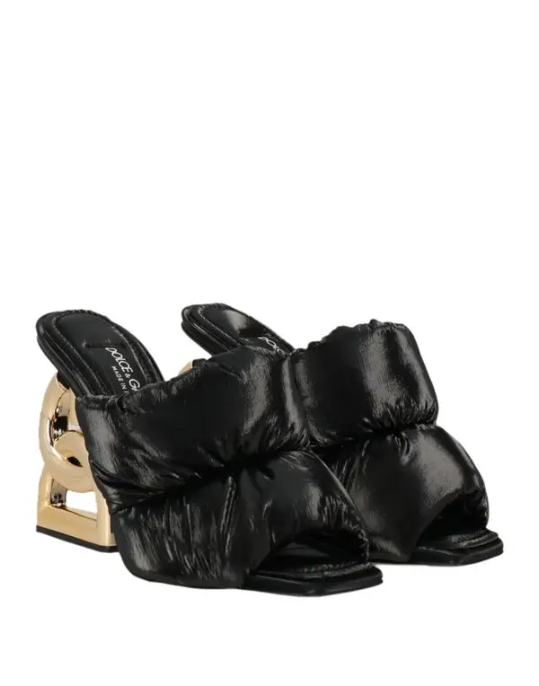 Dolce & Gabbana Padded Slide Sandals With Sculptural Heel