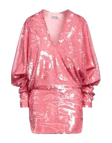 Attico Sequin V-neck Long Sleeve Mini Dress - Pink