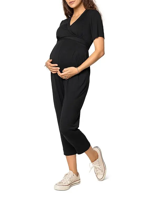INGRID & ISABEL Maternity Now + Forever Jumpsuit - Black