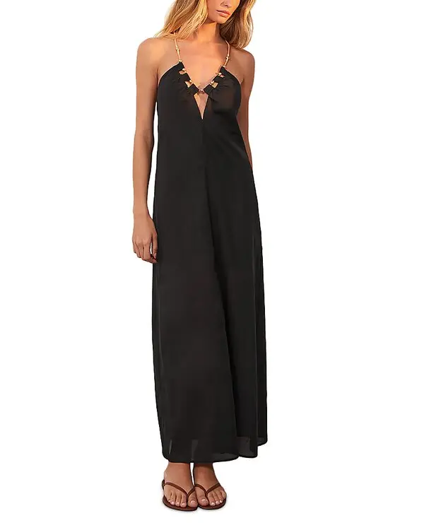 VIX PAULA HERMANNY Zima Maxi Dress Swim Cover-up - Black