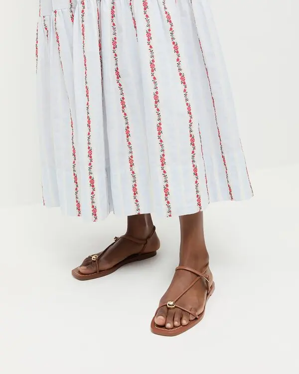 LOEFFLER RANDALL Strappy Thong Sandals - Timber