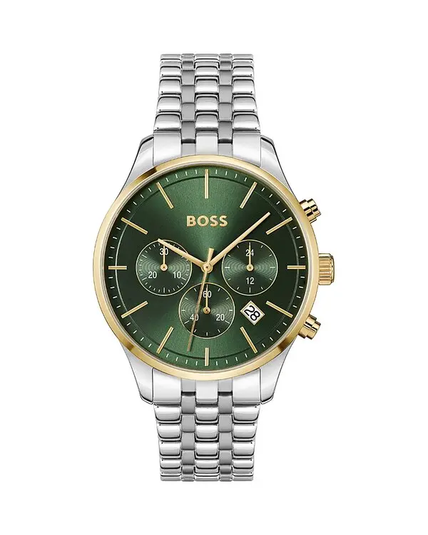 Hugo Boss Avery Chronograph Watch - Green/silver
