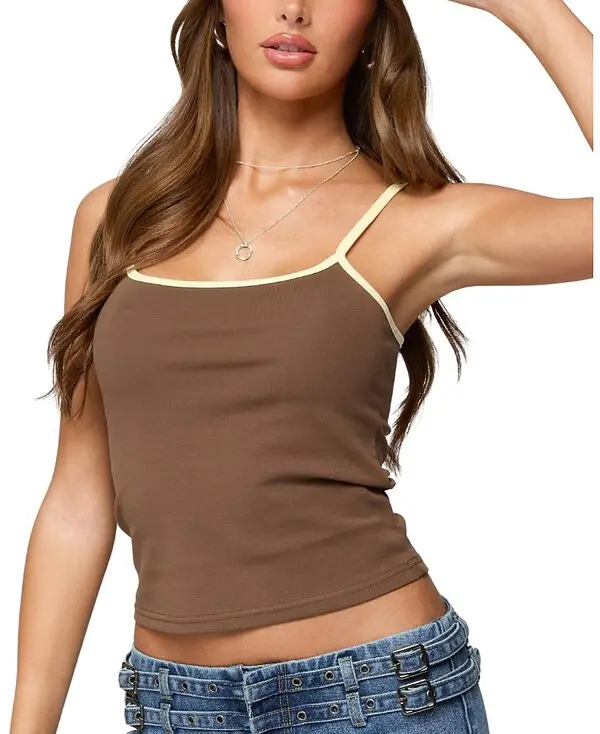 EDIKTED Deanna Tank Top - Brown