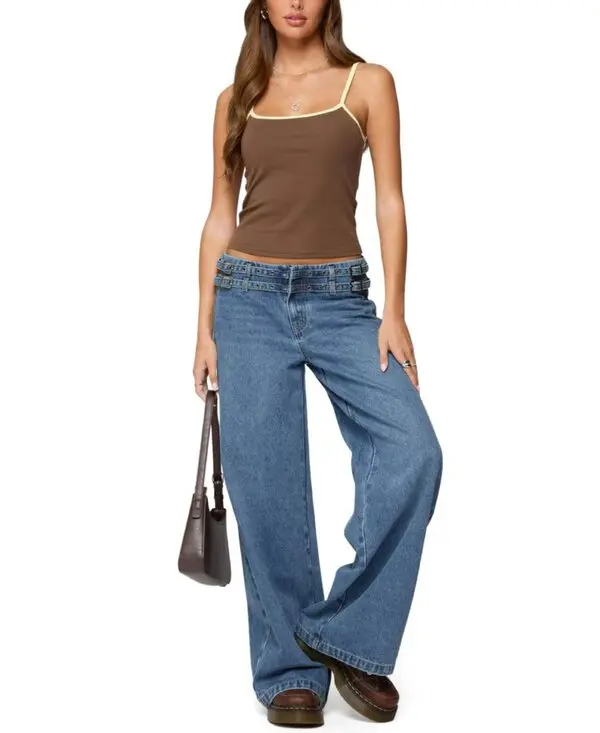 EDIKTED Deanna Tank Top - Brown