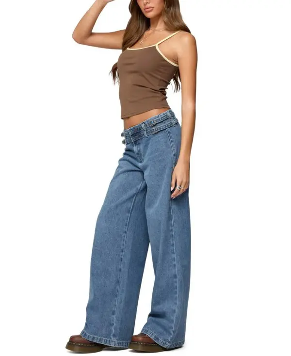 EDIKTED Deanna Tank Top - Brown